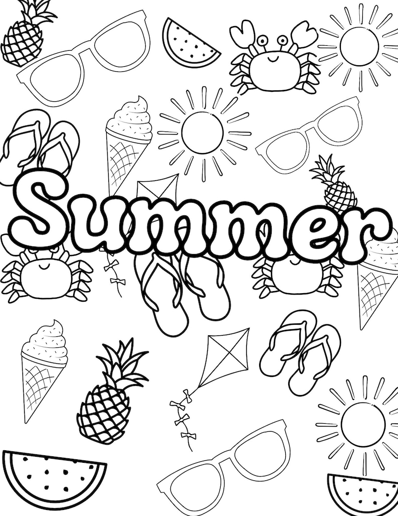 The Seasons- Coloring Sheet - Etsy