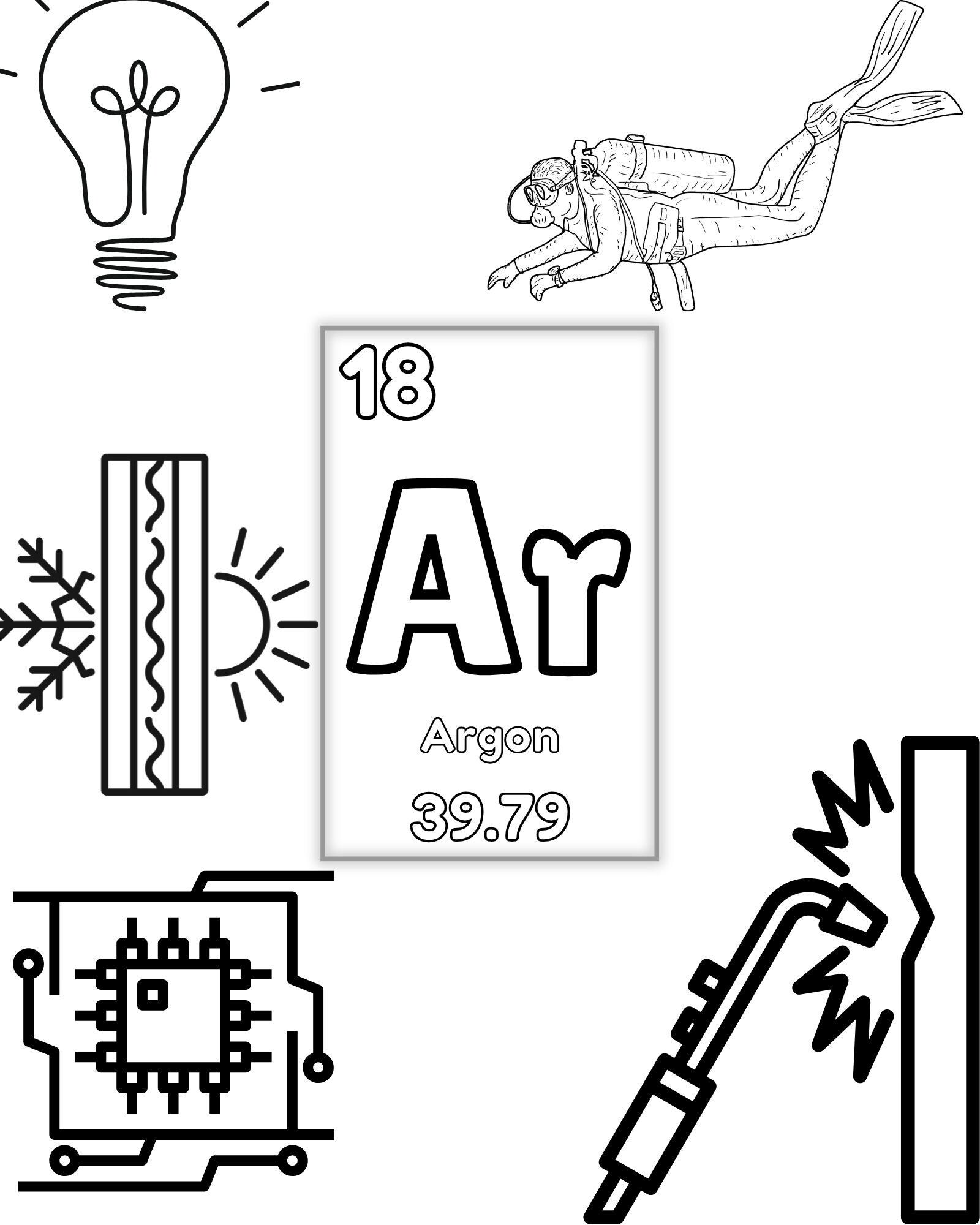 Periodic Table of Elements Coloring Book - Etsy