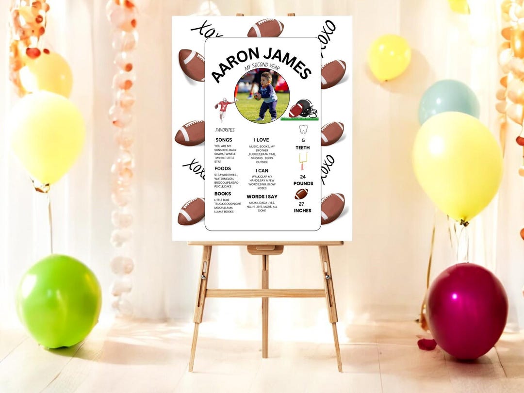 Sports Theme Birthday Boy Sign Printed + Shipped, Sports Party Sign ...