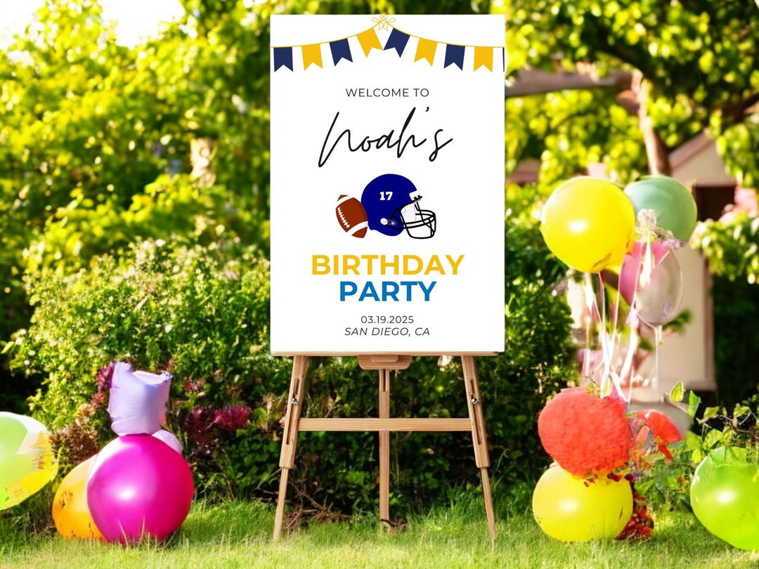Sports Welcome Sign Birthday Party for Baby Boy Printed + Shipped ...