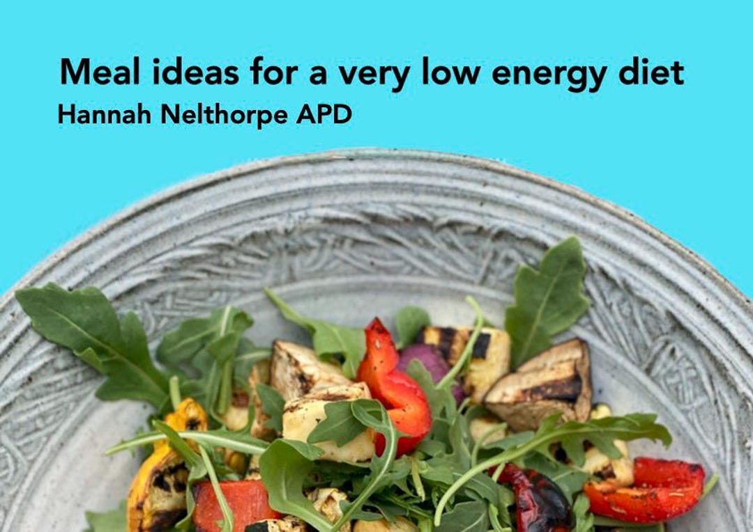 Meal Ideas for a Very Low Energy Diet by Hannah Nelthorpe - Etsy
