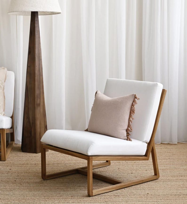 Solid Teak Lounge Chair - Etsy