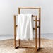 Teak Wood Towel Rack - Etsy