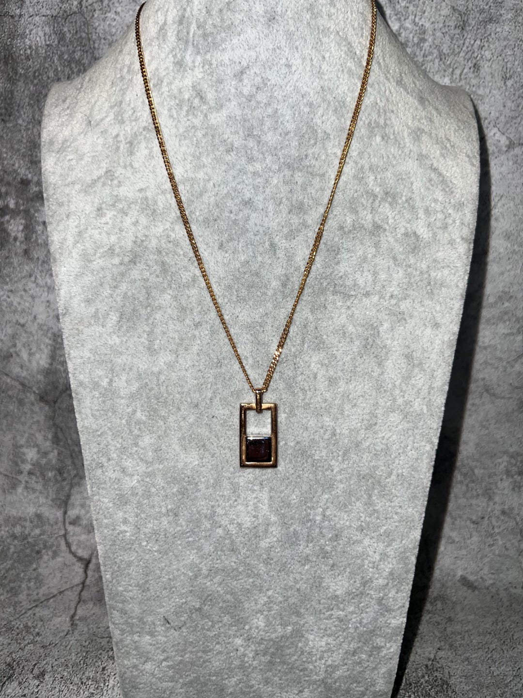 Vintage Amway Signed Pendant Necklace-two Tone Pendant- Gold and Silver ...
