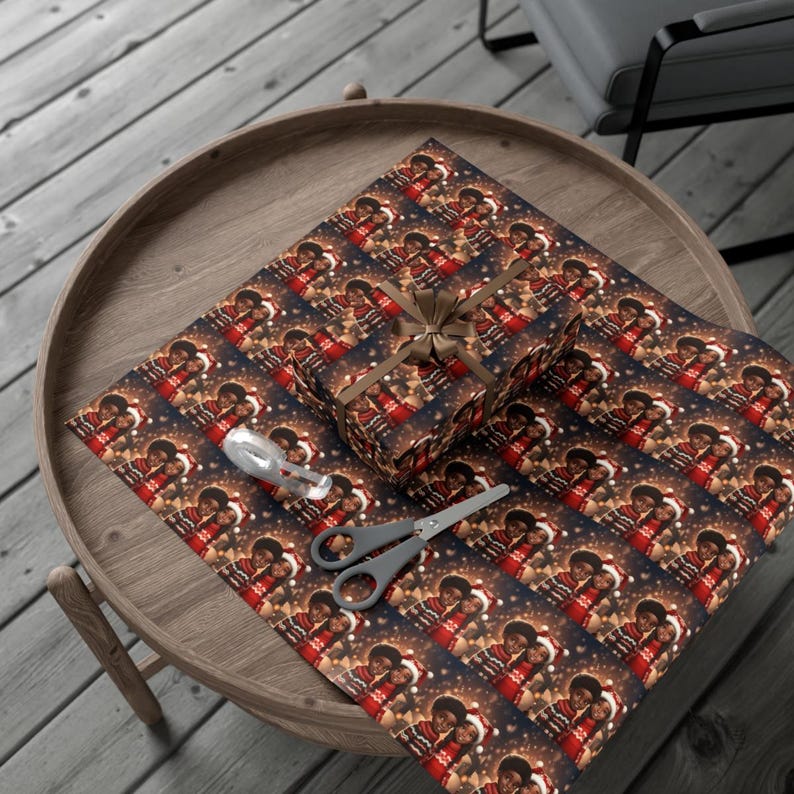 African American Wrapping Paper, Holiday Wrapping Paper, Christmas Gift ...