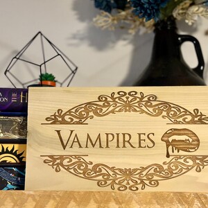 Vampires Wood Sign, Twilight Decor, Team Edward, Bookish Merch, New ...