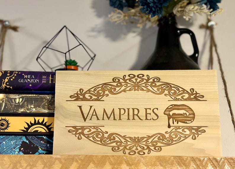 Vampires Wood Sign, Twilight Decor, Team Edward, Bookish Merch, New ...