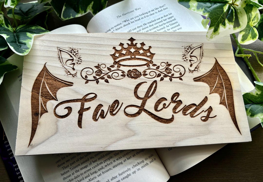 Fae Lords Acotar Wood Sign, Fantasy Decor, Fantasy Bookshelf Sign ...