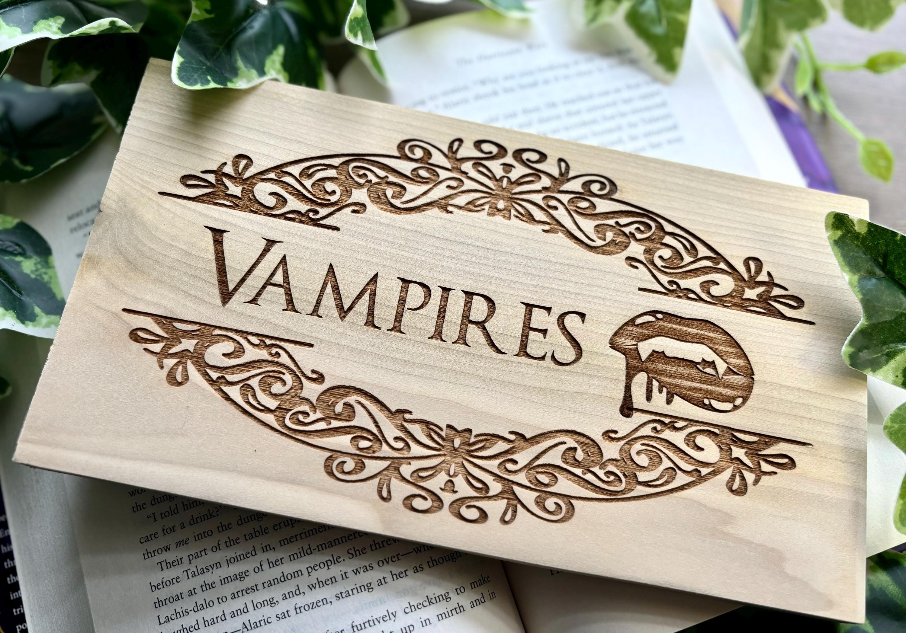 Vampires Wood Sign, Twilight Decor, Team Edward, Bookish Merch, New ...