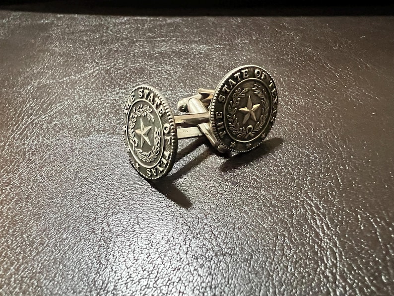 State of Texas Seal Sterling Silver Cufflinks - Etsy