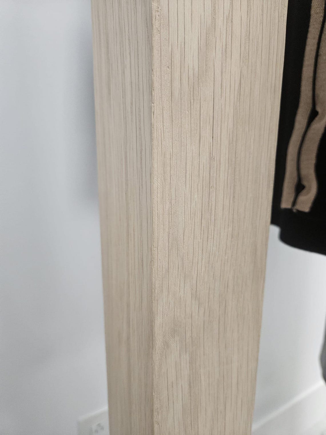 3" Thick Modern Retail Clothing Rack With Shelf,white Oak,hanging Rack ...