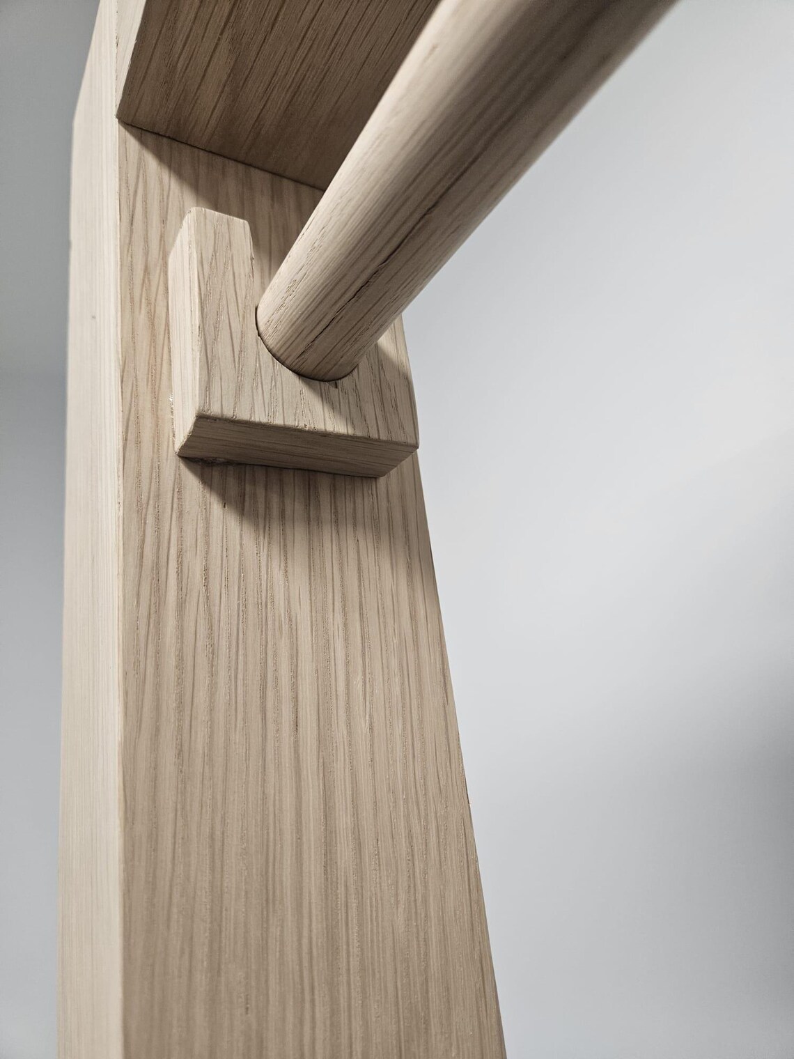 3" Thick Modern Retail Clothing Rack With Shelf,white Oak,hanging Rack ...