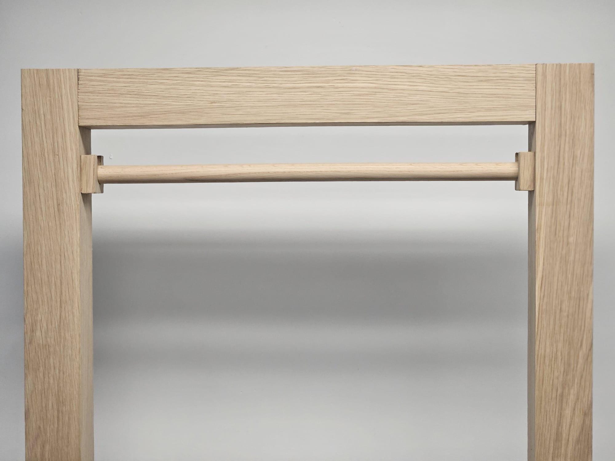 3" Thick Modern Retail Clothing Rack With Shelf,white Oak,hanging Rack ...