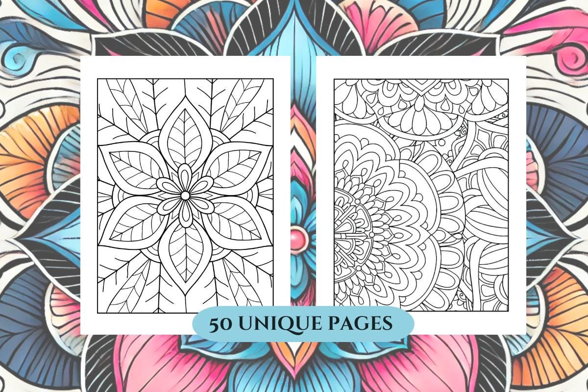 50 Mandala Coloring Pages, Mandala Coloring, Mandala Coloring Book ...