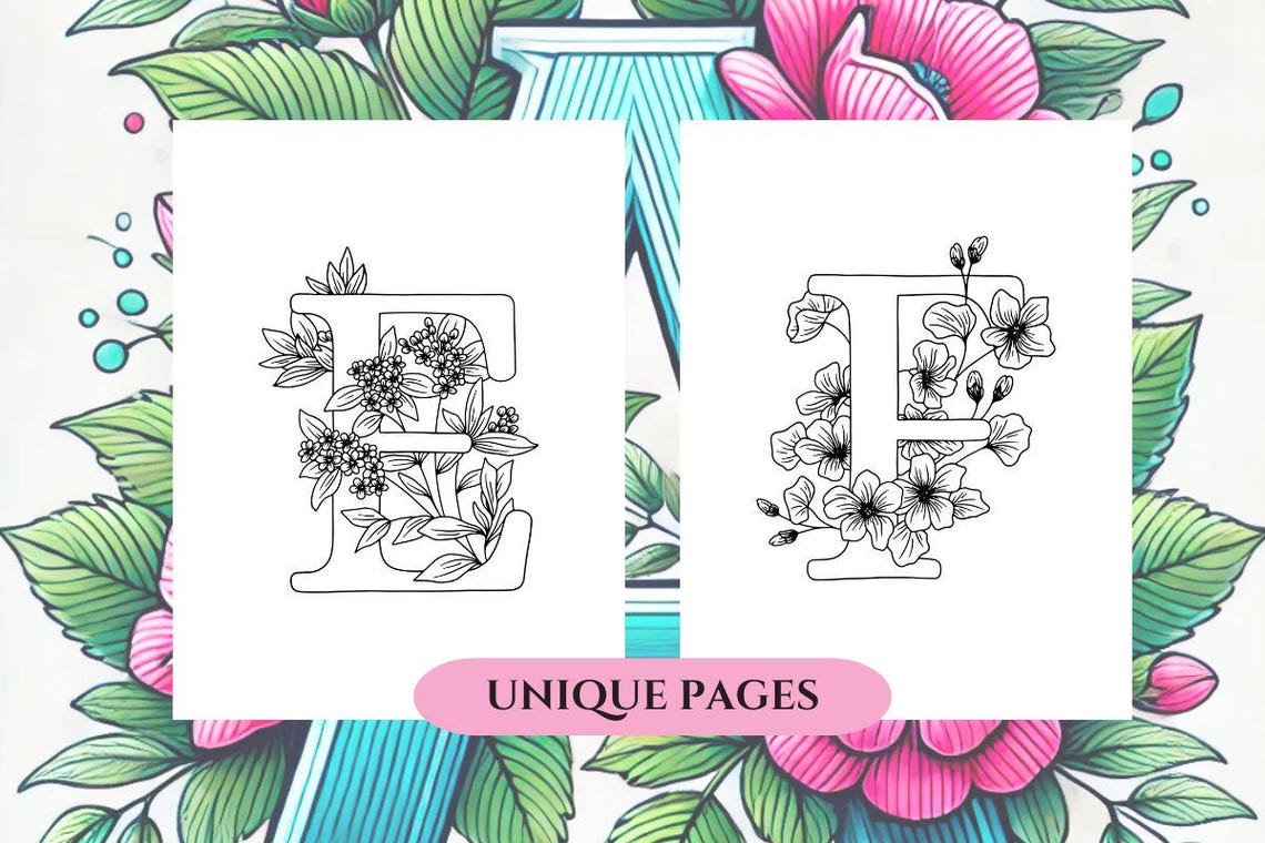 Flower Alphabet Coloring Pages, Kid Coloring, Alphabet Children ...