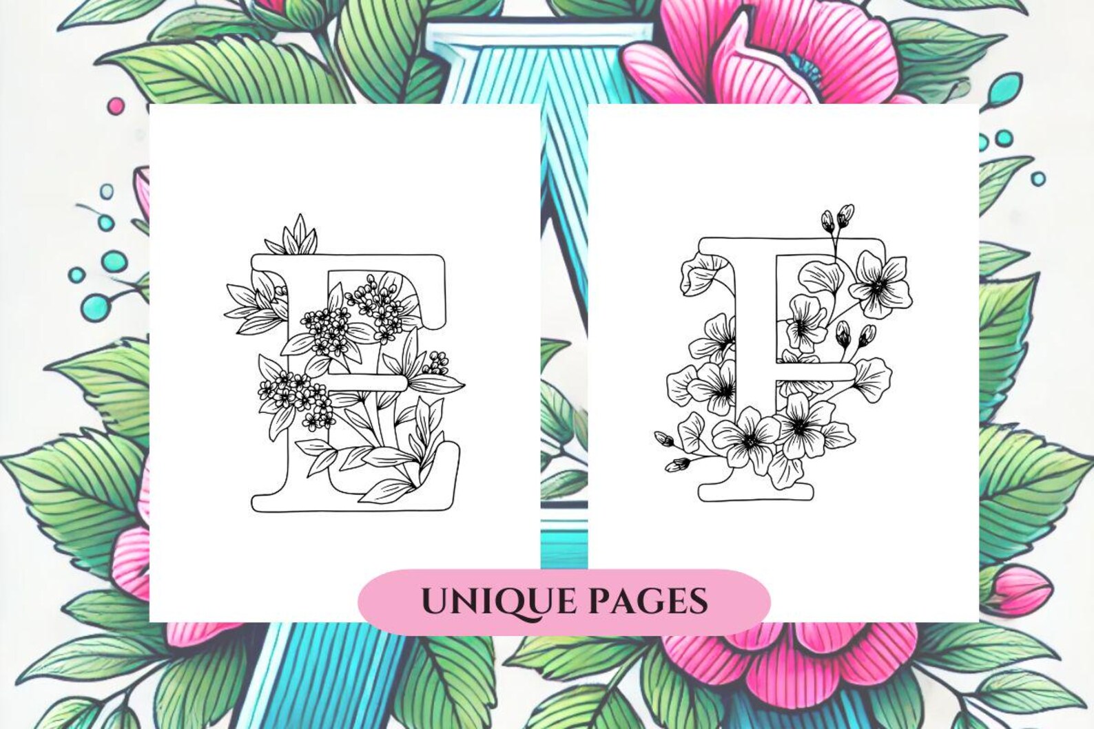 Flower Alphabet Coloring Pages, Kid Coloring, Alphabet Children ...