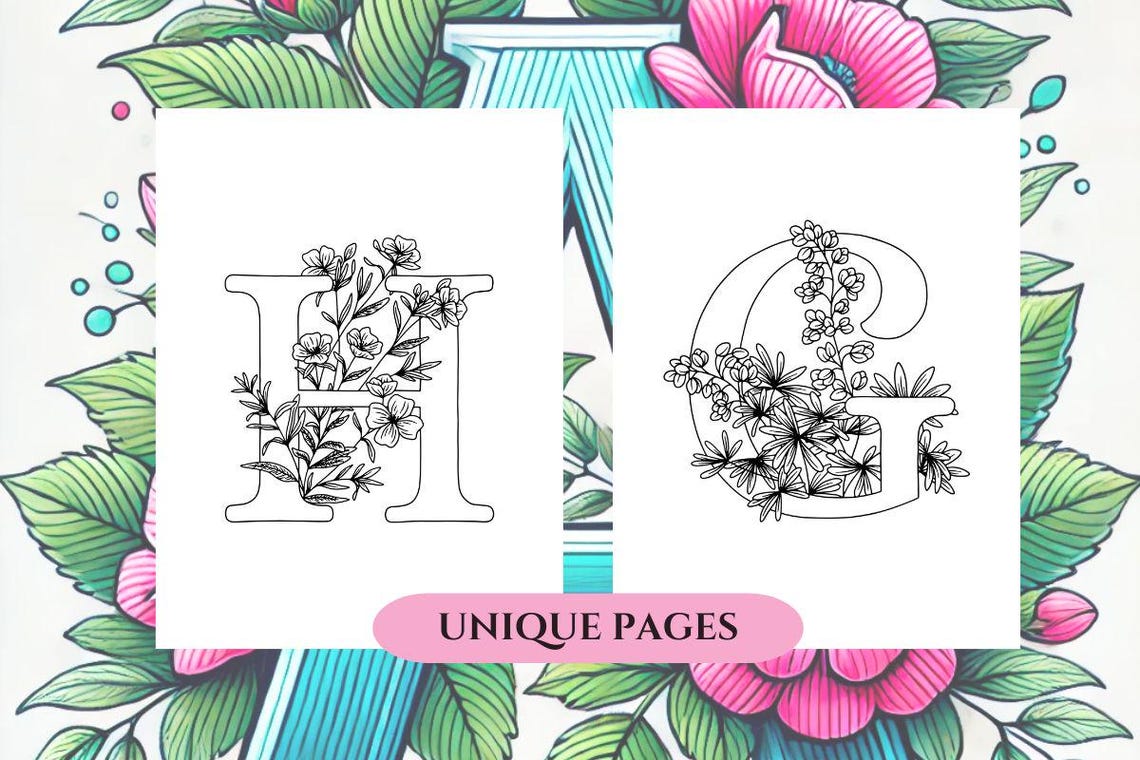 Flower Alphabet Coloring Pages, Kid Coloring, Alphabet Children ...