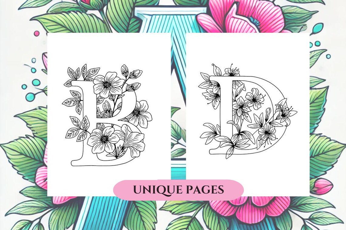 Flower Alphabet Coloring Pages, Kid Coloring, Alphabet Children ...