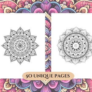 50 Mandala Coloring Pages, Mandala Coloring, Mandala Coloring Book ...