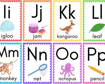 Alphabet Flashcards - Etsy