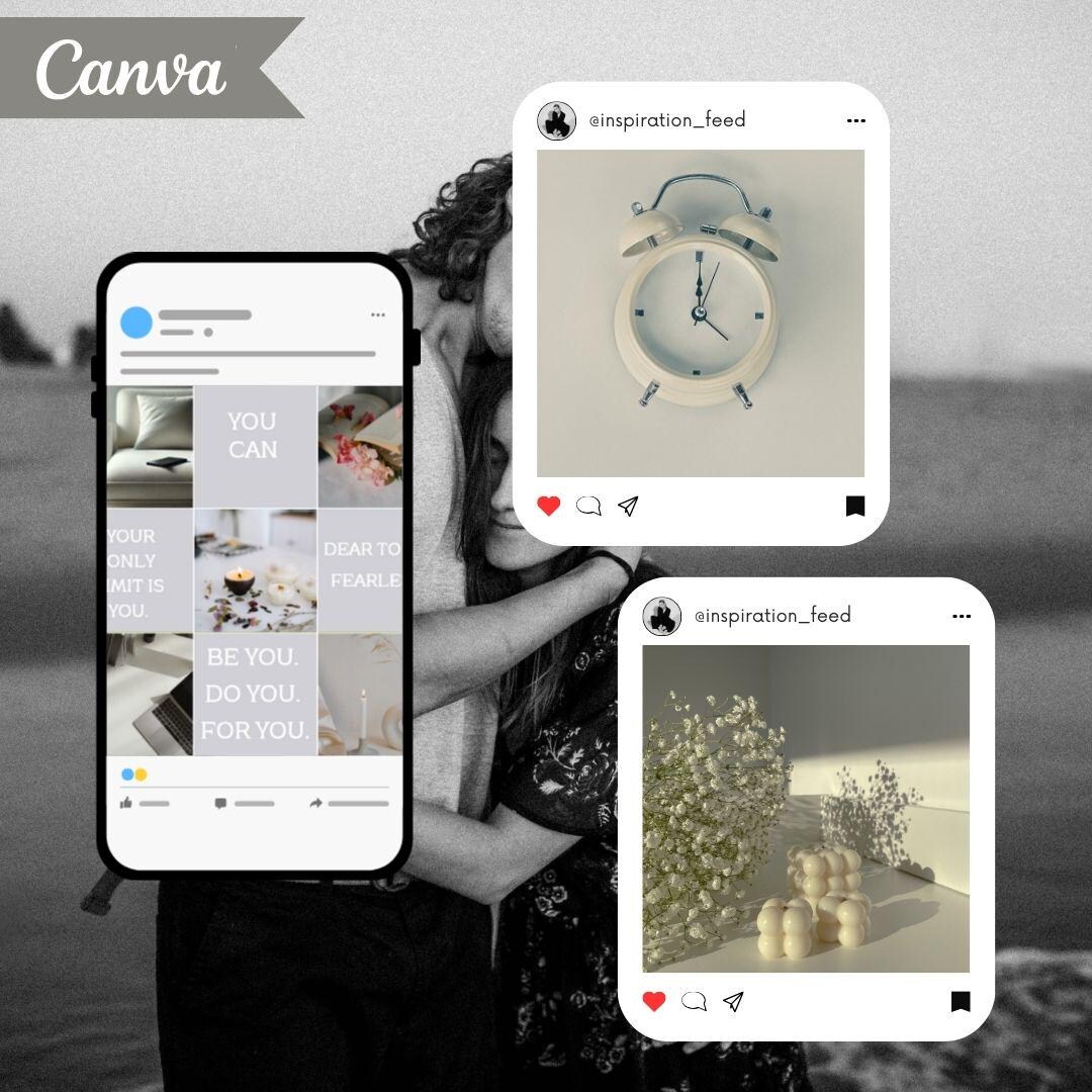 INSPIRATION FEED Editable Template in Canva Digital Feed - Etsy
