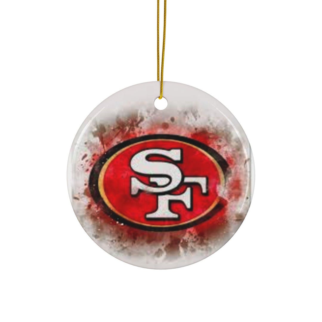 SF Niner Team Spirit Decorative Ceramic Ornaments NFL, Holiday, Home ...