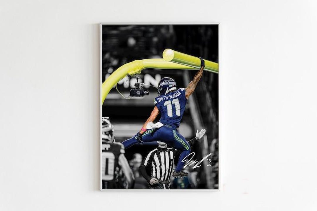 Jaxon Smith-njigba Poster, Signed Football Poster/canvas - Sports Print ...