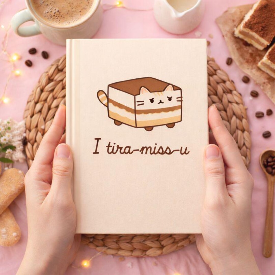 Personalized Tiramisu Cat I Tira-miss-u Hardcover Journal | Lined ...