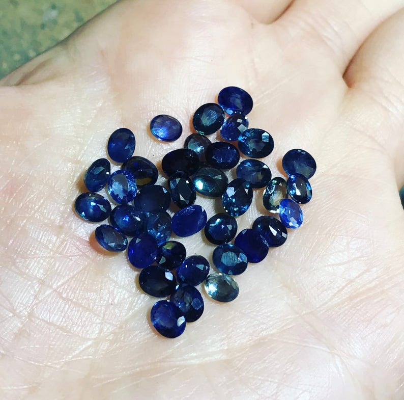 Blue Princess Blue Sapphire 14K Gold Ring Gemstone Ring - Etsy