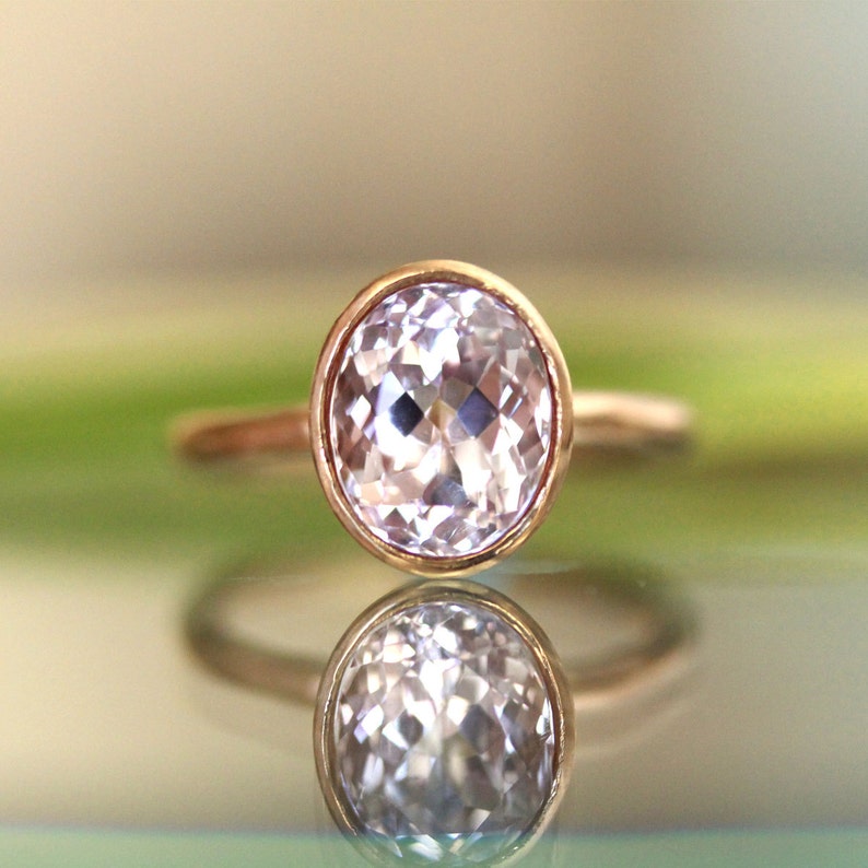 Kunzite 14K Gold Engagement Ring, Gemstone Ring, Stacking Ring ...