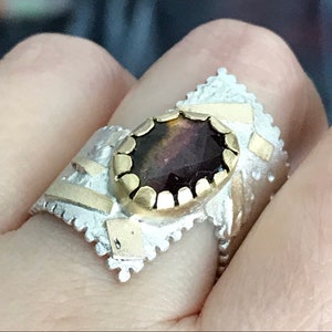 Watermelon Tourmaline Ring, Gemstone Ring, Cocktail Ring, 18K and ...