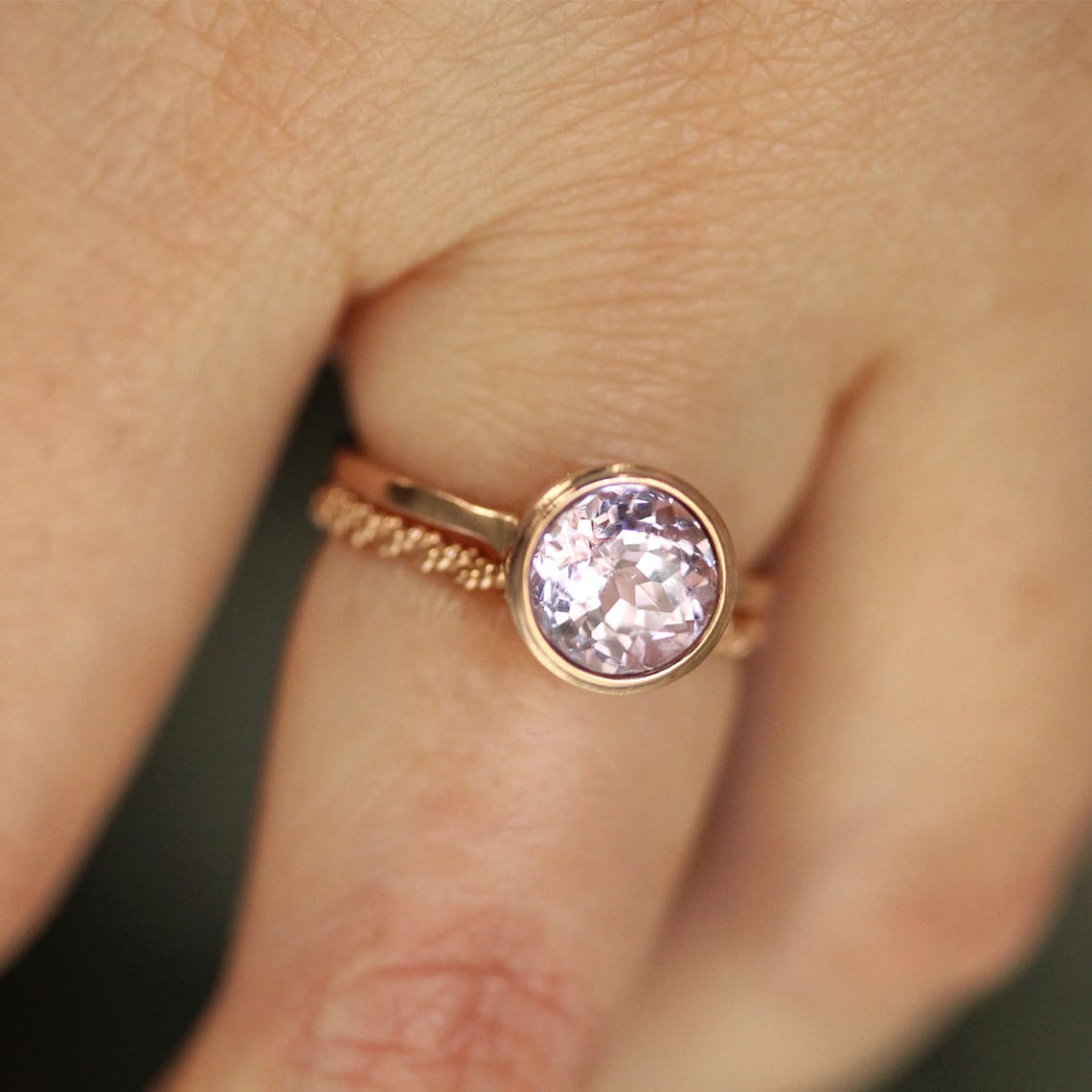 Kunzite 14K Rose Gold Ring Engagement Ring Gemstone Ring - Etsy