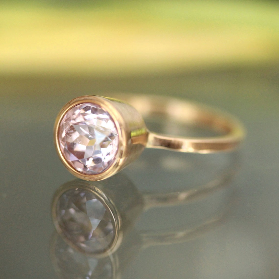 Kunzite 14K Rose Gold Ring Engagement Ring Gemstone Ring - Etsy