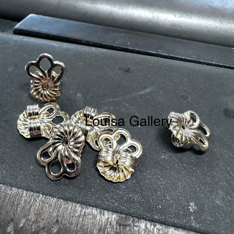 14K Solid Gold Earring Stabilizer Back, 14K Gold Earring Back Lifters ...