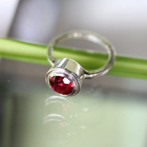 Raspberry Quartz Sterling Silver Ring Gemstone Ring No - Etsy