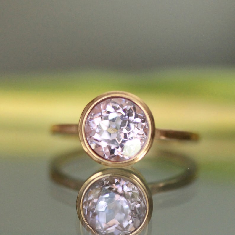 Kunzite 14K Rose Gold Ring Engagement Ring Gemstone Ring - Etsy