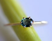 Blue Princess Blue Sapphire 14K Gold Ring Gemstone Ring - Etsy