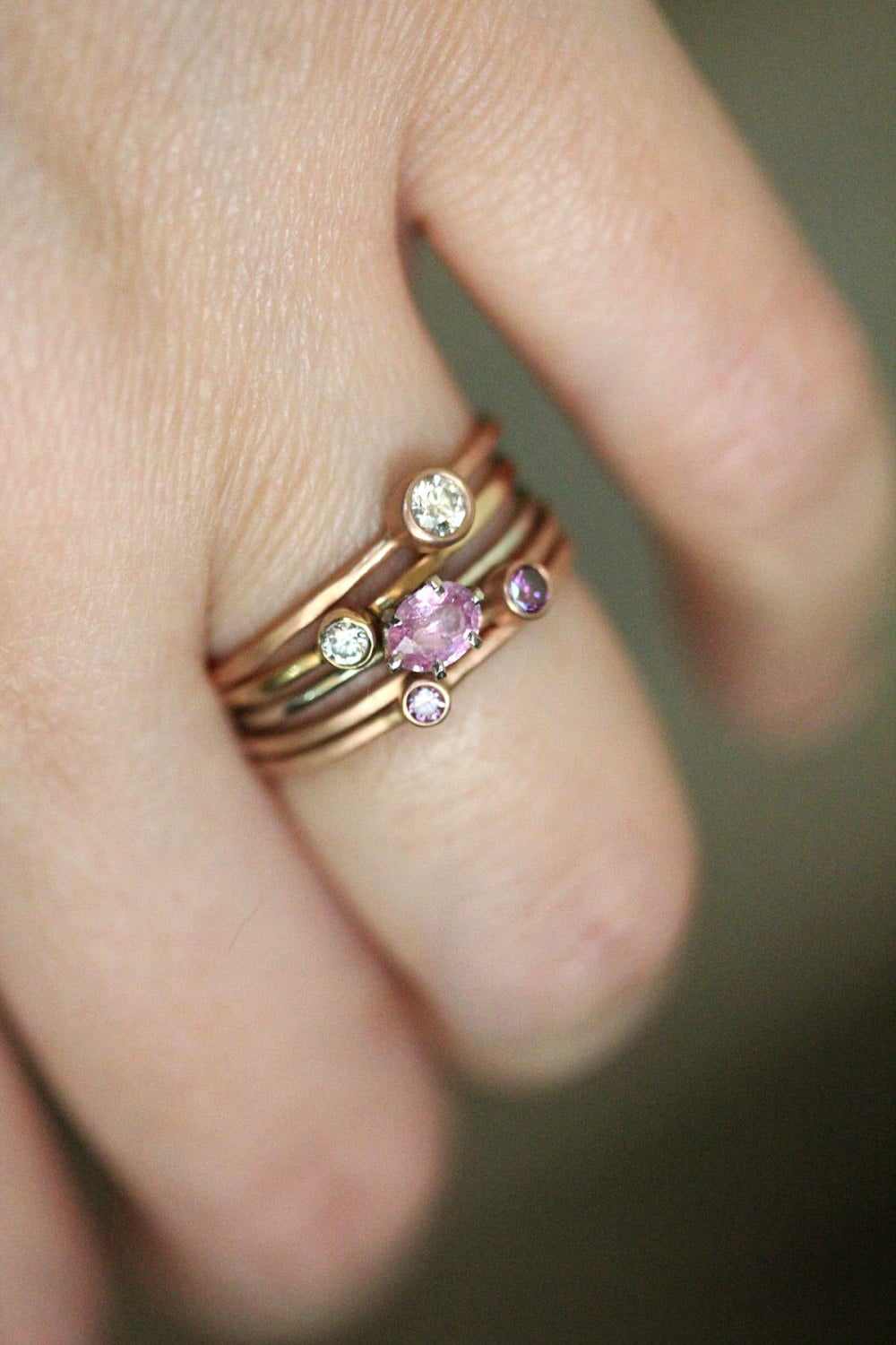 Pink Princess Pink Sapphire 14K Gold Ring Gemstone Ring | Etsy