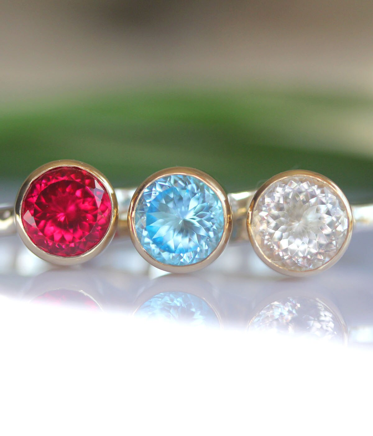 Raspberry Quartz Sterling Silver and 14K Gold Ring Gemstone - Etsy