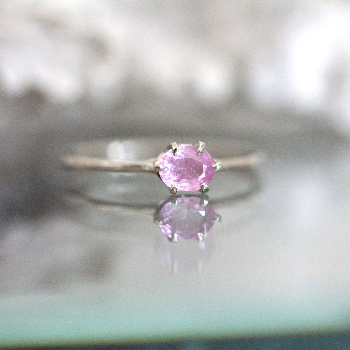 Pink Princess Pink Sapphire 14K Gold Ring Gemstone Ring | Etsy