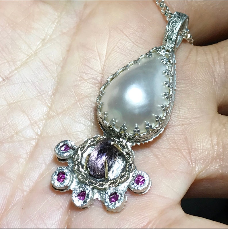 Personalized Spinel 14K Yellow Gold Pendant Pink Sapphire - Etsy