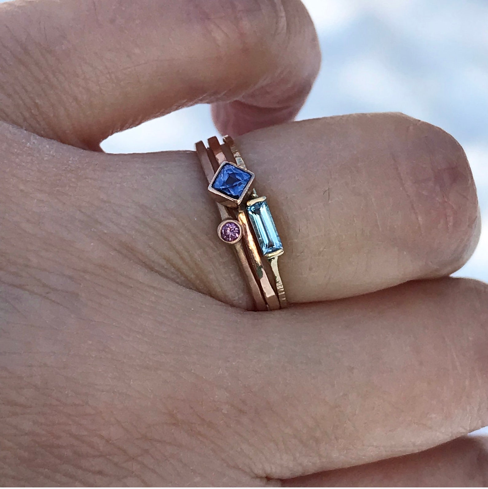 Genuine Pink Diamond 14K Rose Gold Ring Gemstone Ring | Etsy