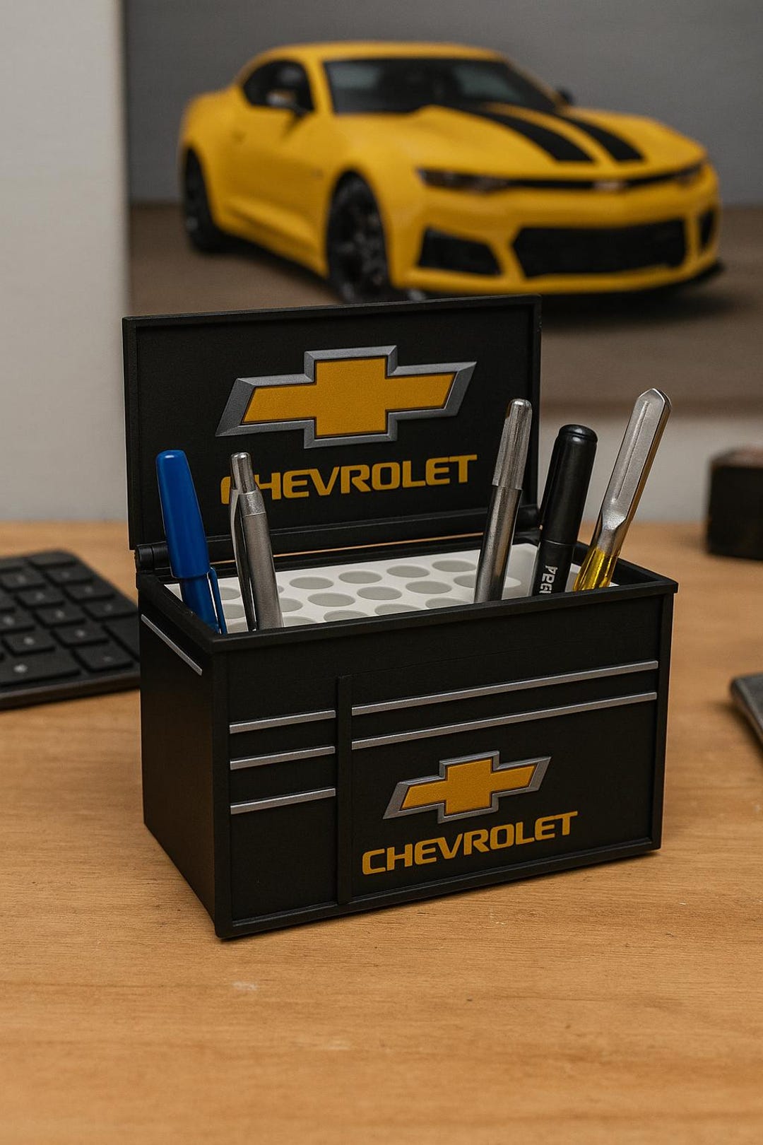 Chevrolet Inspired Toolbox Pen Holder – Unique Gift for Car Lovers and ...