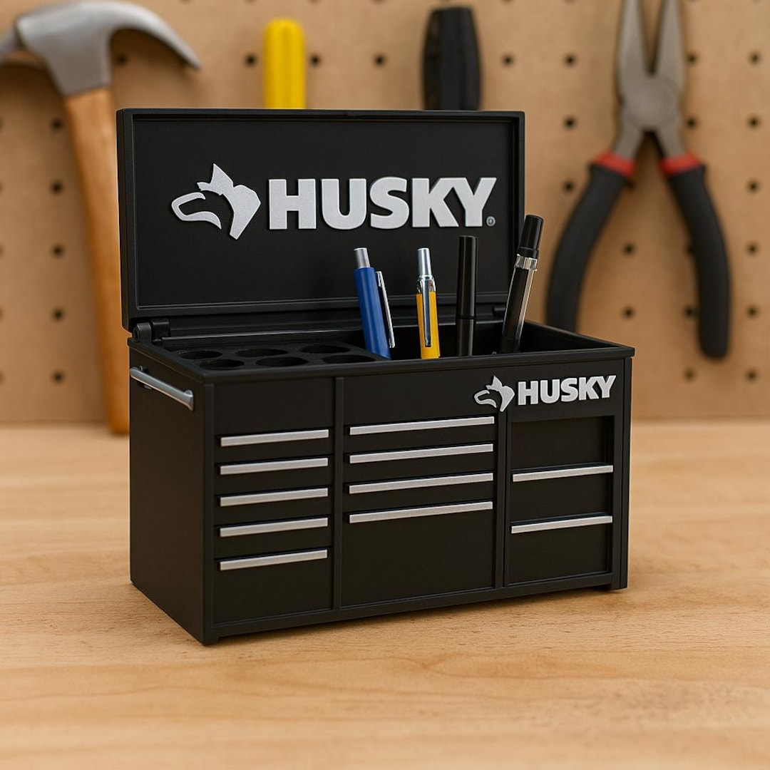 Hus-ky-inspired Toolbox Pen Holder – 3D Printed Mini Tool Chest Desk ...