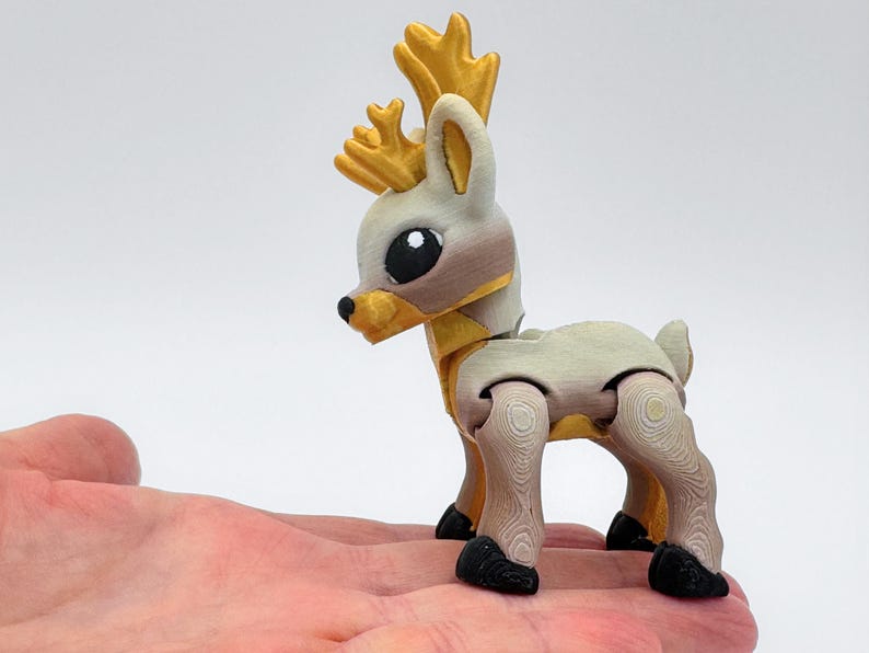 3D Printed Articulated Reindeer Figures, Poseable Christmas Ornament ...