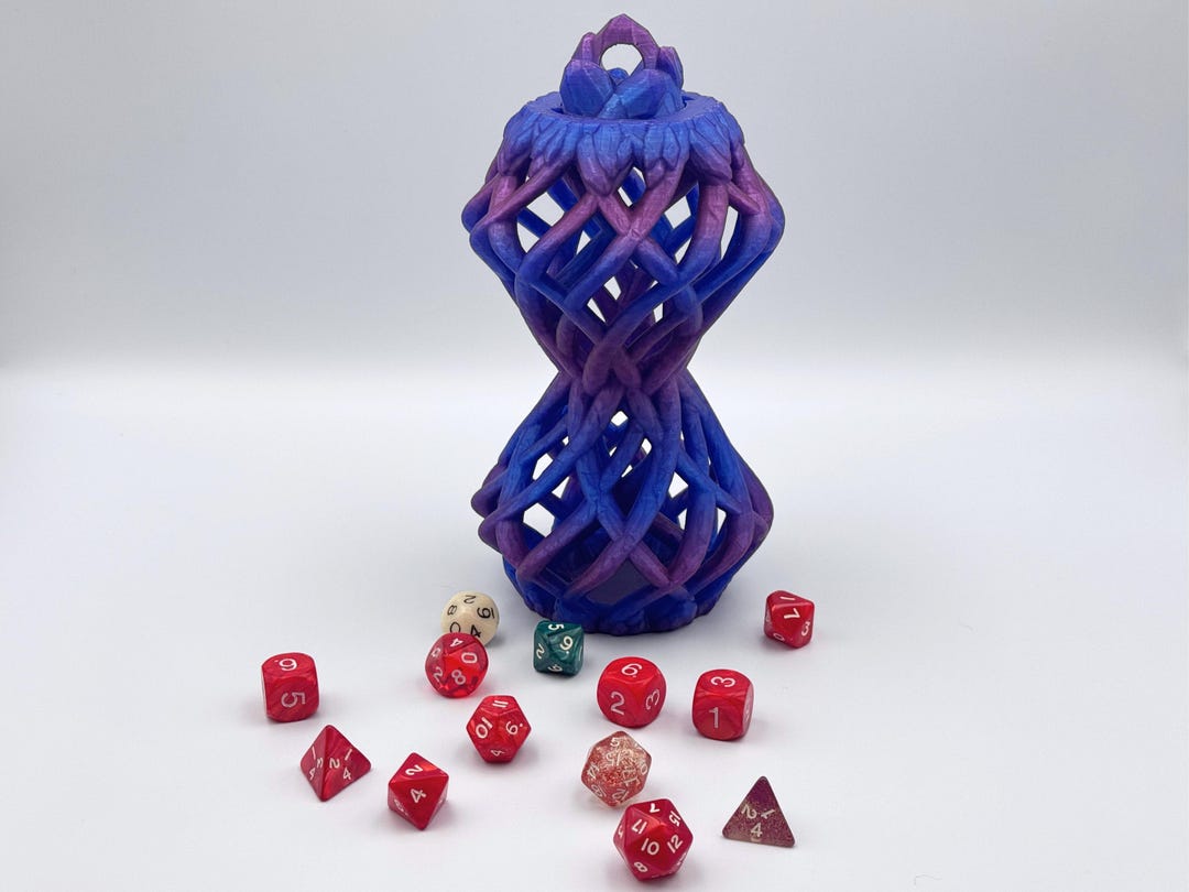 Hourglass Dice Rolling Tower 3D Printed RPG Dnd Tabletop Gaming ...