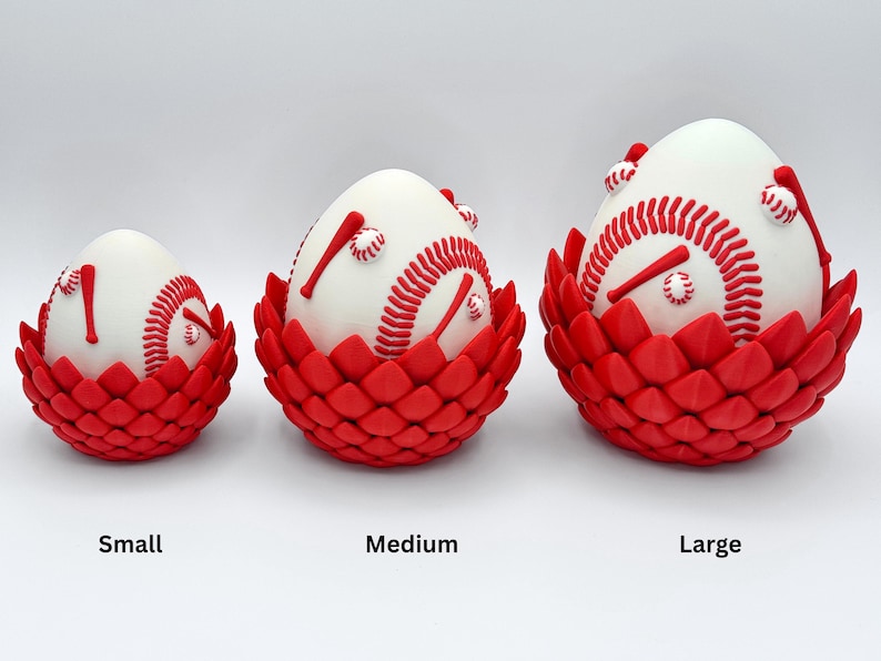 Dragon Egg 3D Printed Articulated Figure With Matching Egg for Baseball ...