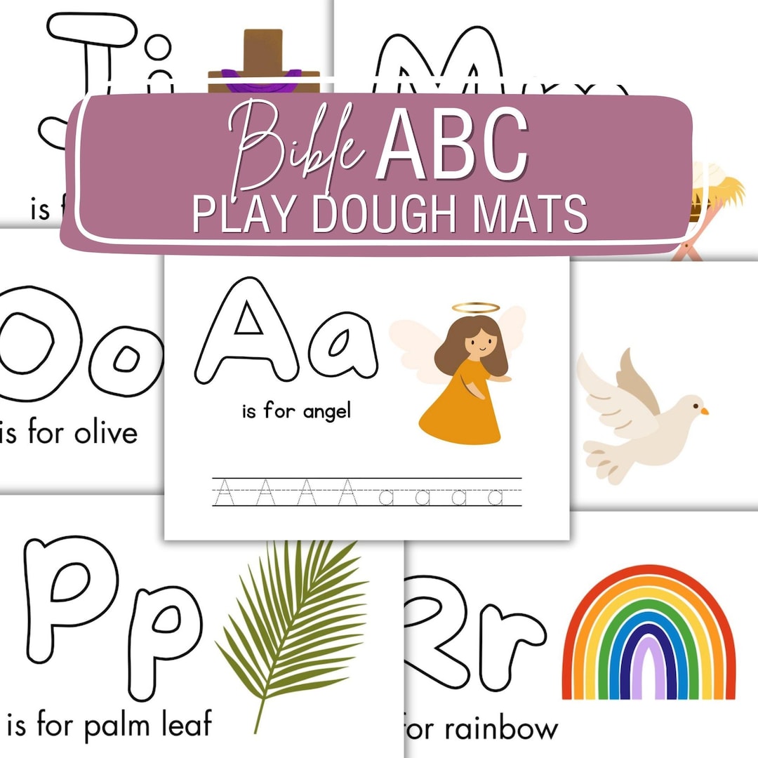 Bible ABC Printable Play Dough Mats | Alphabet Hands on Sensory ...