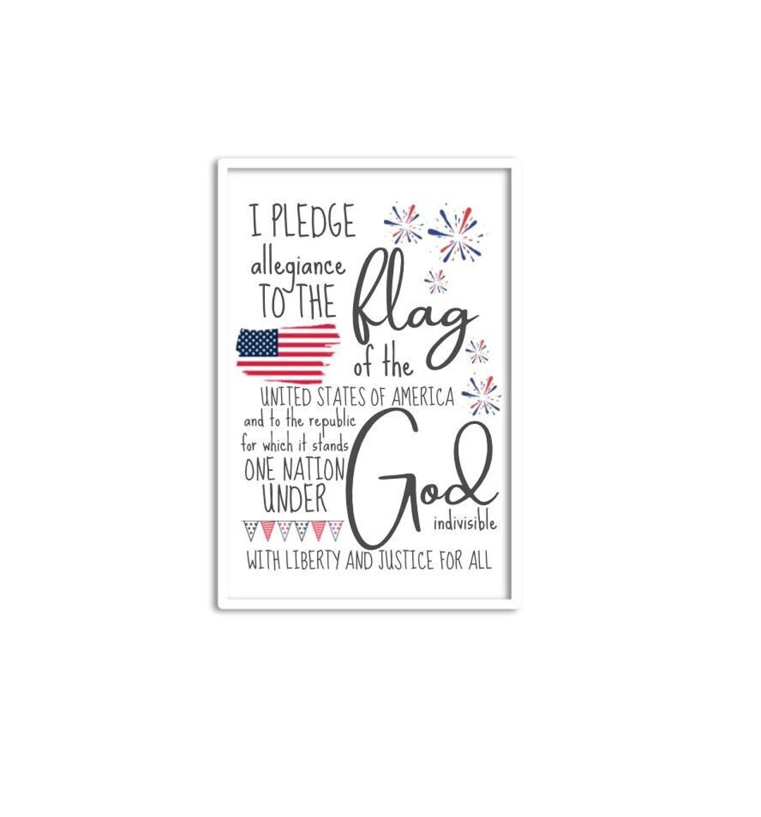 Pledge of Allegiance Printable - Etsy Canada