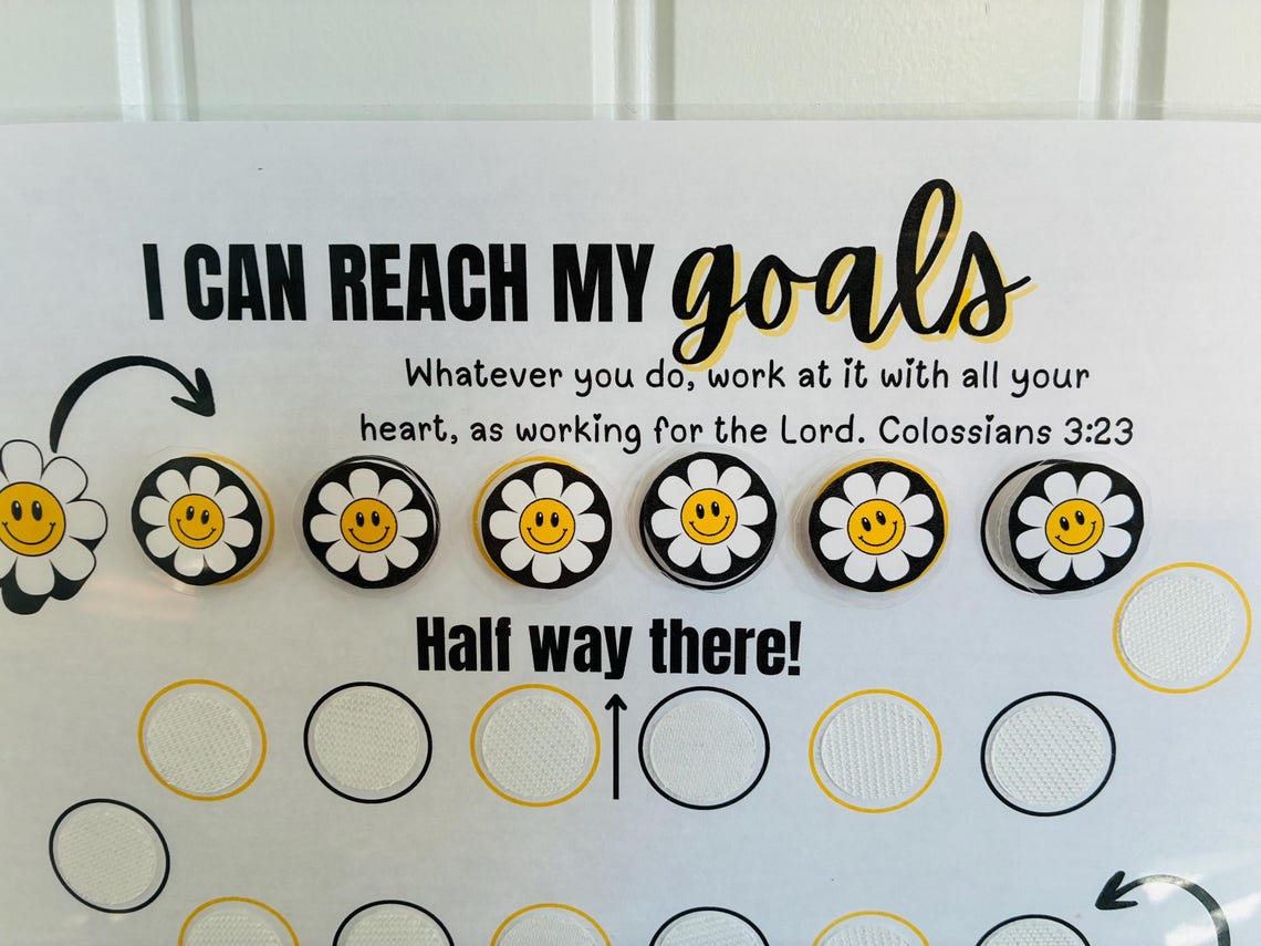 Daisy Reward Chart for Kids | Toddler Chore Chart (PDF) - Etsy Canada